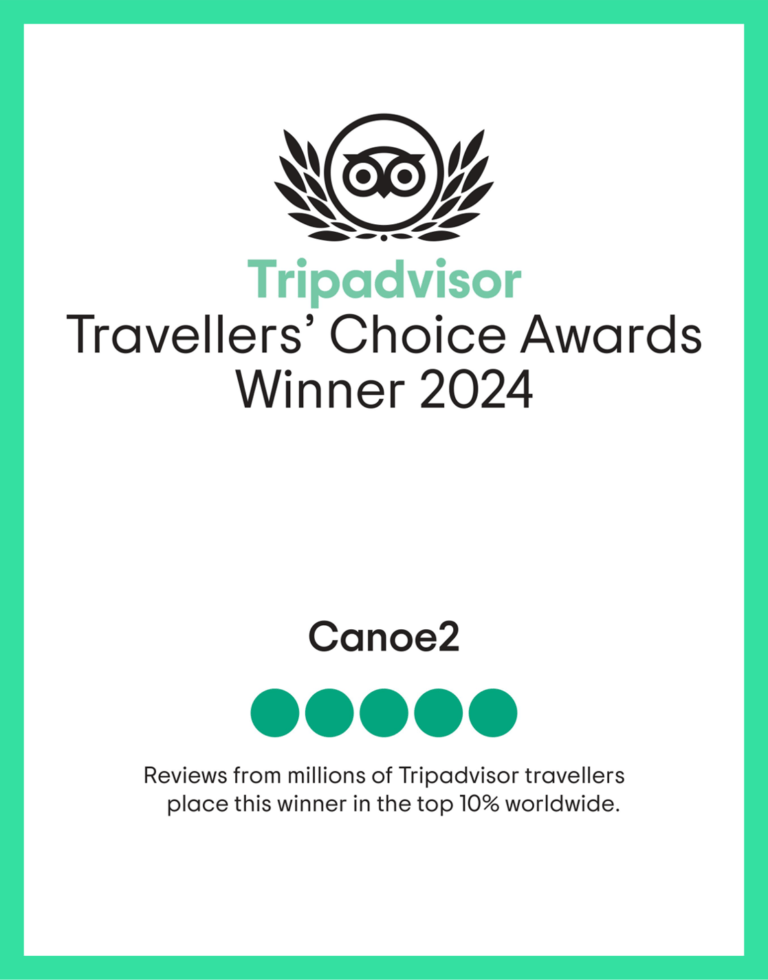 Winners of the Tripadvisor Travellers’ Choice Award 2024 - Canoe2